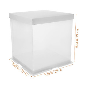 Kichvoe 5pcs Clear Cake Box 6 inch Transparent Bakery Boxes Plastic Cake Carrier with Lid Food Box Cupcake Cake Container Cake Packing Case for Wedding Birthday Christmas