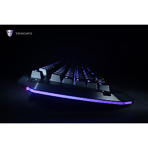 Tesoro Lobera Supreme G5NFL Red Mechanical Switch USB Hub Full Color RGB LED Backlit Side Illuminated Mechanical Gaming Keyboard TS-G5NFL (B) RD