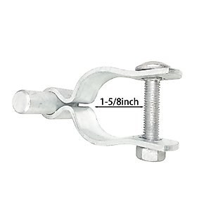 2 Pack Chain Link Fence Gate Post Hinge - Use for Outside Diameter Post/Pipe - Galvanized Chain Link Post Gate Hinge - Nut/Bolt Included (1-5/8 Inch)