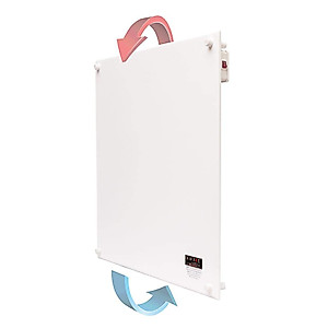 Convection Panel Heater - 400W Amaze Solo Energy Efficient Space Heater for Bedroom, Bathroom & Garage - 24″x24″ Paintable & Silent Electric Heater w/Wall Mount Kit, Up to 150 sq ft - Amaze Heaters