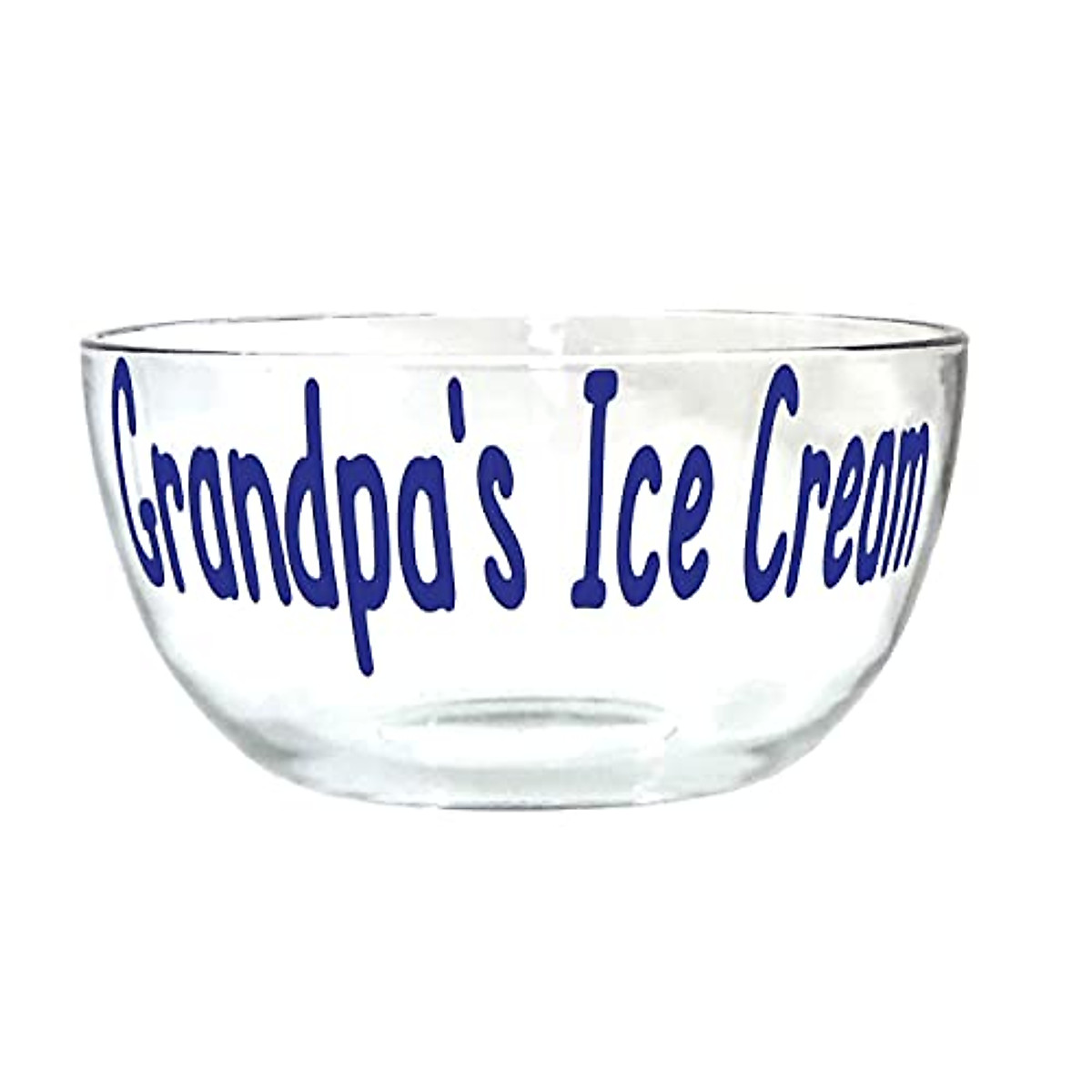 Papa's Ice Cream, Personalized Glass Ice Cream Bowl for Girls or Boys, Gift for Men, Green Grandpa