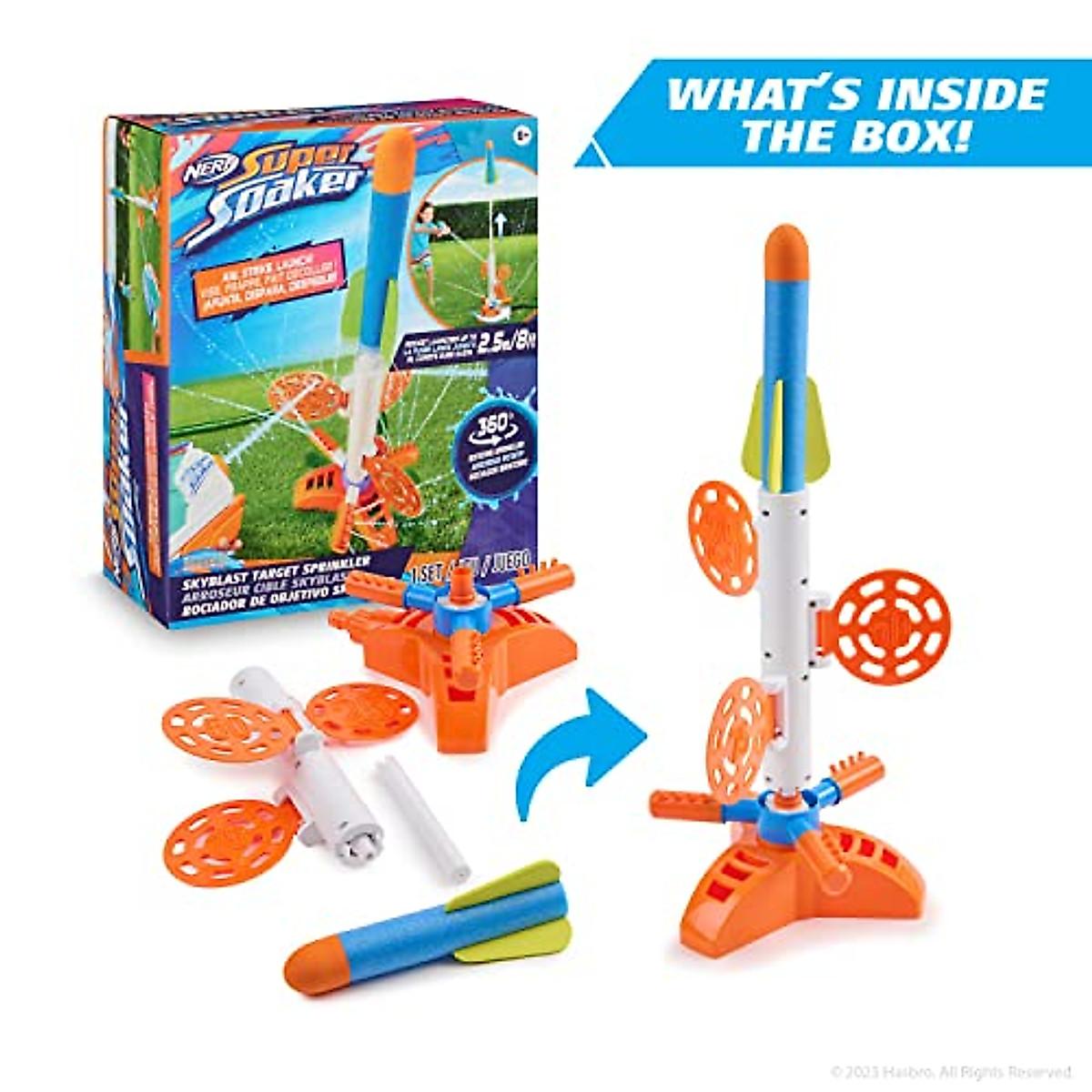 NERF Super Soaker SkyBlast Target Sprinkler for Kids Outdoor Play – Summer Water Games