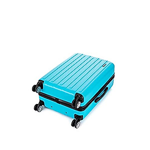 Rockland Paris Hardside Luggage with Spinner Wheels, Turquoise, 3-Piece Set (20/24/28)