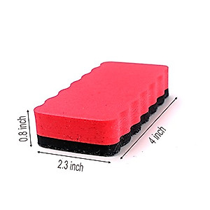 Z ZICOME 4 Pack Magnetic White Board Eraser for Home, School and Office - 4 X 2.3 X 0.8 Inch