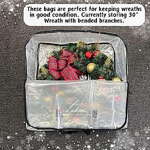 VENO 5 Pack Moving Bags, Wreath Storage Bag, Garland Container, Moving and Packing Supplies for College. Moving Boxes Alternative, Under the Bed Storage, Storage Bags for Comforter (Clear, 5 Pack)