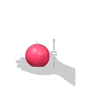 Zest Candle 2-Piece Ball Candles, 4-Inch, Hot Pink