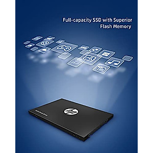 HP S750 512GB SATA III 2.5 Inch PC SSD, 6 Gb/s, 3D NAND Internal Solid State Hard Drive Up to 560 MB/s - 16L53AA#ABA