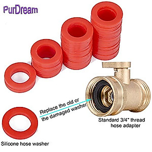 CPWUFIYD Outdoor Garden Hose Silicone Washer Gasket, 40Pcs Red O-Rings Silicone Washer Gasket Combo Pack for 3/4 Inch Garden Hose and Water Faucet