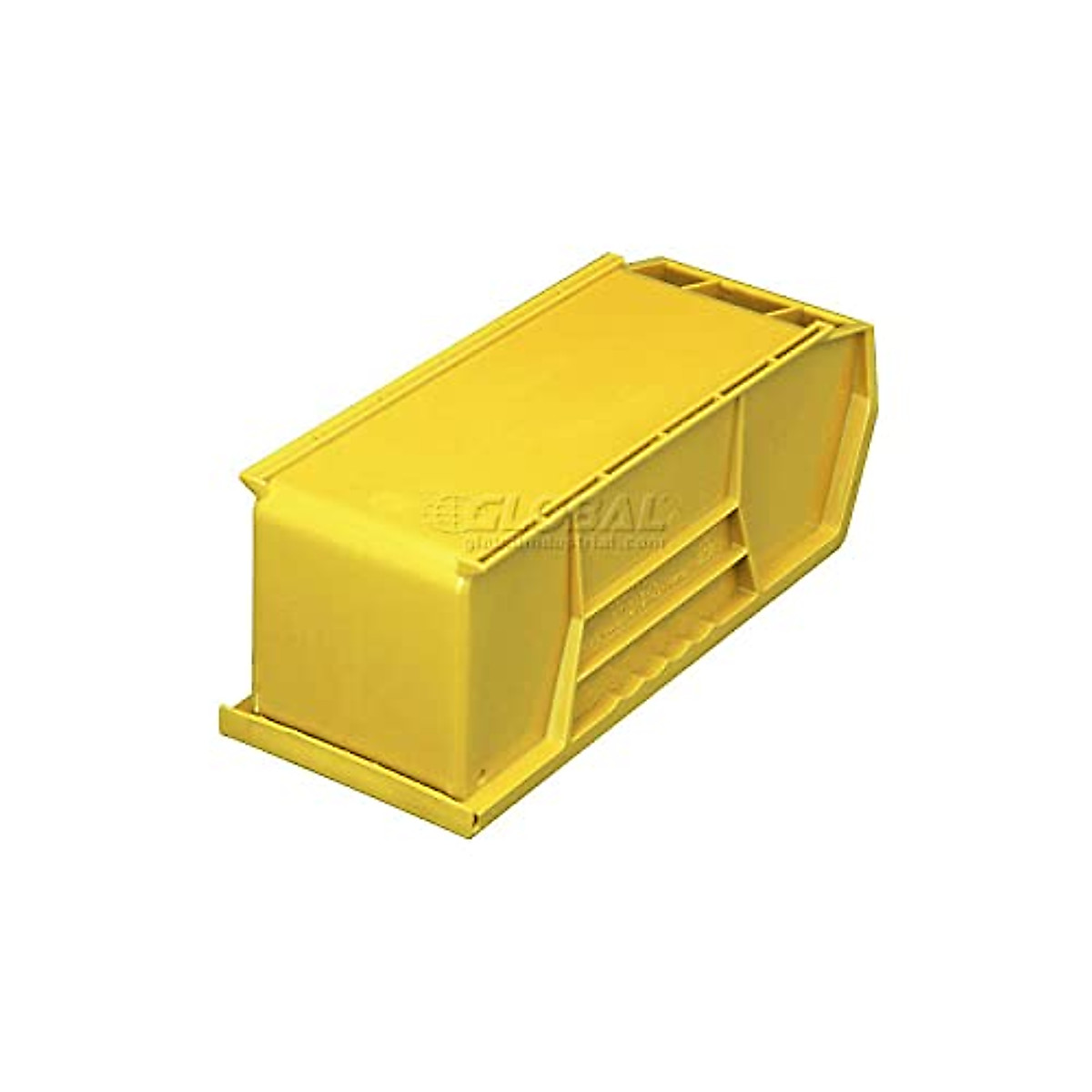 Plastic Storage Bin, 4-1/8 x 10-7/8 x 4, Yellow - Lot of 12