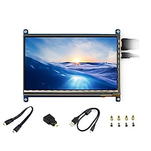 Waveshare 7 inch Capacitive Touch Screen IPS Display HDMI LCD Module 1024x600 Touchscreen for Raspberry Pi 4/3/2/1 Model B/B+/A+/BeagleBone Black/Banana Pi, Windows 10/8.1/8/7
