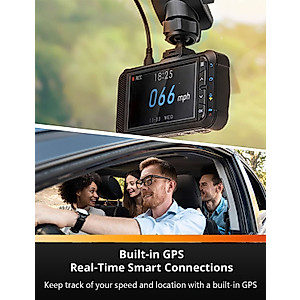 MASIGO A330D Dash Cam Front and Rear - Dual 1080P 60fps Dash Camera for Cars with WiFi, GPS and Speed, Stavis Night Vision, G Sensor Parking Mode, Loop Recording, Free APP, Support 512GB Max