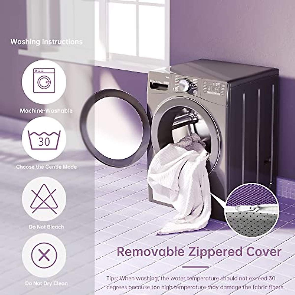 TeQsli Folding Mattress Twin Size, 4-Inch Foldable Mattress, Tri-Fold Gel Memory Foam Mattress with Washable Cover, Portable Mattress for Traveling, Camping, Guest Bed