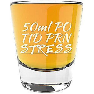 LitGifts Prescription Shot Glass, Funny Nurse Gifts for Women or Men, Cute Shot Glasses for Women, Funny Shot Glasses for Nurses, Doctors or Pharmacists, Single 1.75 Ounce Glass Shot Glass