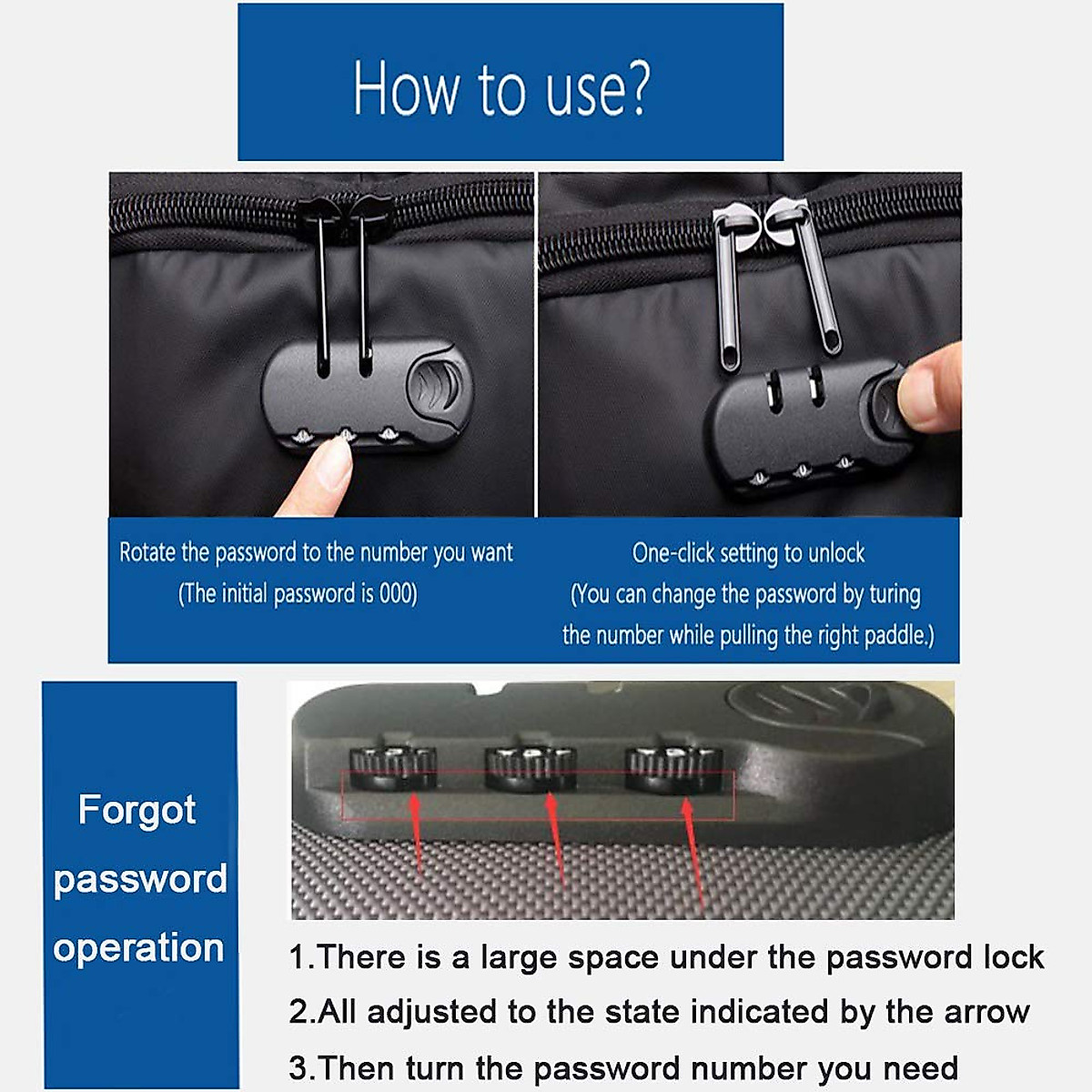 OZUKO Anti Theft Sling Bag Shoulder Crossbody Backpack, Waterproof Large Mens Sling Backpack Travel Hiking Chest Bag Daypack (Navy Blue)