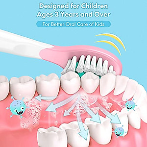 Dada-Tech Kids Electric Toothbrush Replacement Heads for KE9 (Shiba Inu Dog) - White - Pack of 2