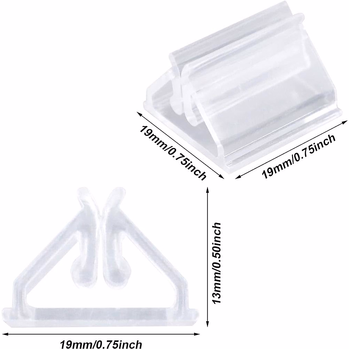 24 PCS Acrylic Name Card Stands Clear Name Card Stands, riangle Playing Card Holders, Small Card Clips, Display Stand,Game Piece Holders Board for Cards, Photos, Memos, Pictures Display﻿ (Transparent)