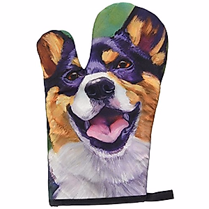 Caroline's Treasures 7364OVMT Tricolor Pembroke Corgi Oven Mitt Heat Resistant Thick Oven Mitt for Hot Pans and Oven, Kitchen Mitt Protect Hands, Cooking Baking Glove