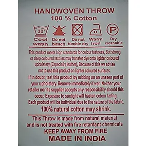 Brown Cotton Throw Blanket - Chevron Pattern with Decorative Fringe - Farmhouse Stripped Throws for Couch Bed Sofa Chair Beach Camping - Lightweight Warm Soft Cozy Soft - Home Living Room Decor