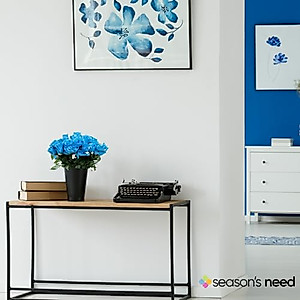 SN Decor Season’s Need Artificial Flowers 84Pcs Real Looking Turquoise Bulk Fake Roses with Baby’s Breath for DIY Wedding Bouquets Baby Shower Centerpieces Party Tables Home Decorations