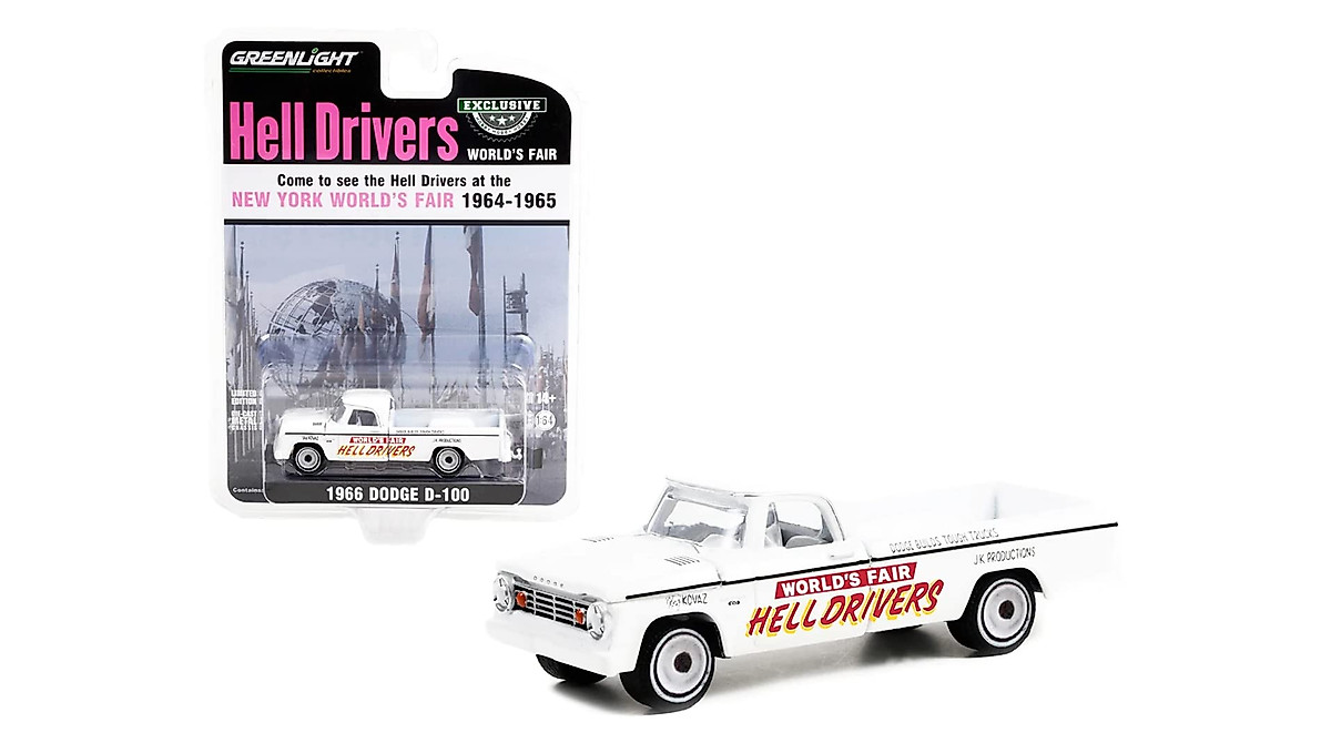 1966 Dodge D-100 Hell Drivers Diecast Model by Greenlight