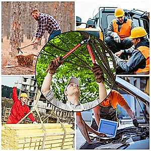 COREGROUND Leather Safety Work Gloves Gardening Carpenter Thorn Proof Truck Driving for Mens and Womens Waterproof heavy duty (Large, Brown)