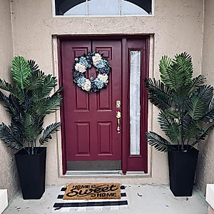 Ruopei 5ft Artificial Palm Trees for Outdoor 2 Pack - Tall Fake Tree for Living Room Faux Large Floor Plant Tropical Plants Indoor with Pot Office Home Bedroom Decor