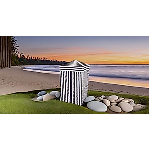Impact 4'x4' Pop up Changing Dressing Room, Black and White