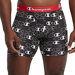 Champion174 Mens Everyday Active Lightweight Stretch Boxer Brief 3Pack M Oxford GreyBlack