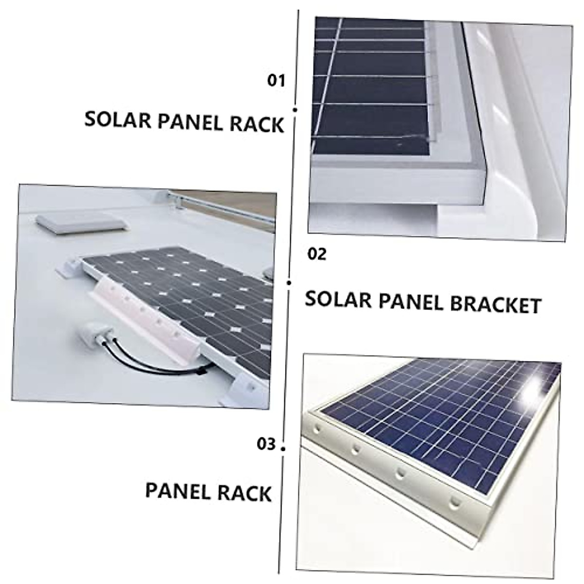 MUSISALY 2pcs Solar Panel Support White Stand Soundbar Bracket Plastic Stand Solar Panel Mounting Bracket Rv Solar Caravan Boat Solar Panel Rack Panel Bracket Abs Off The Roof