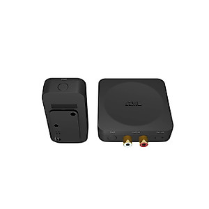 KEF LSX II Wireless HiFi Speaker System (Carbon Black) and KEF KW1 Wireless Subwoofer Adapter Kit, KW1TXRX, Black
