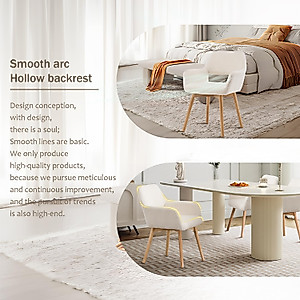 Desk Chair Accent Chair Mid Century Modern Arm Chair Upholstered Reading Chair Living Room Chairs for Bedrooms Living Room Home Office (Gray, Set of 1)