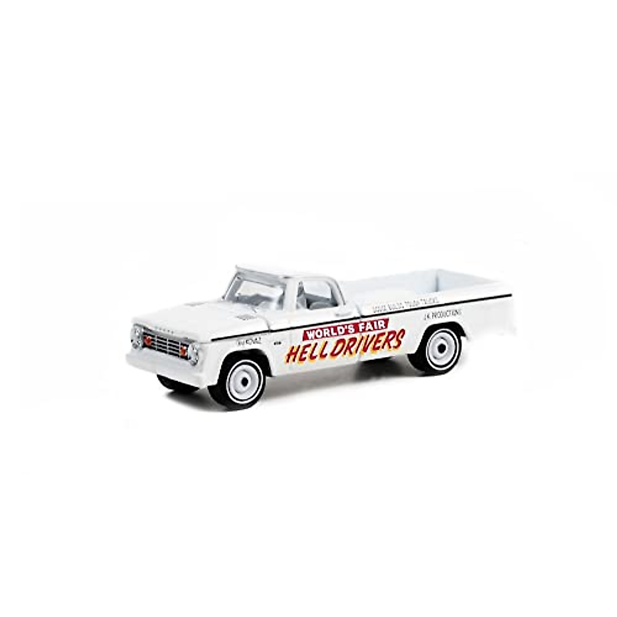1966 Dodge D-100 Pickup Truck, White - Greenlight 30331/48-1/64 Scale Diecast Car