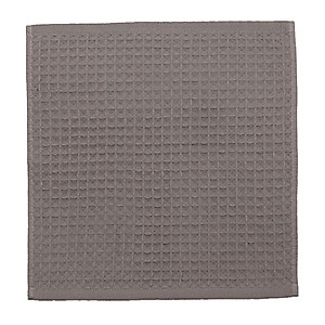 GQZLUCK 100% Natural Cotton Dish Towels Classic Waffle Weave Dish Cloths, Soft Ultra Absorbent Bath Hand FaceTowel, Fast Drying Lightweight Washcloth, Set of 6 (Dark Grey)