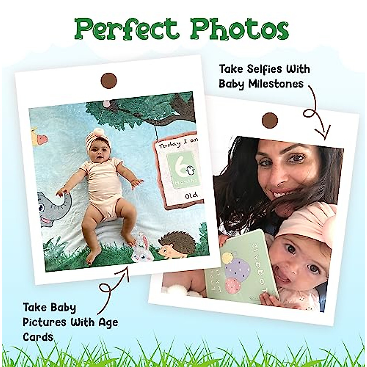 Premium Baby Milestone Blanket for Baby Girl and Boy - Soft, Hypoallergenic Perfect Baby Monthly Milestone Blanket Boy or Girl - Includes 28 Milestone Cards Ideal for Photography