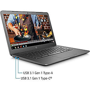 2022 HP Chromebook 14-inch Touchscreen Laptop Computer, Intel Celeron N3350, 4 GB RAM, 32 GB eMMC, Chrome OS, WiFi, Webcam, USB Type-C, Bluetooth, 10 Hrs Battery+JVQ Mousepad, Gray