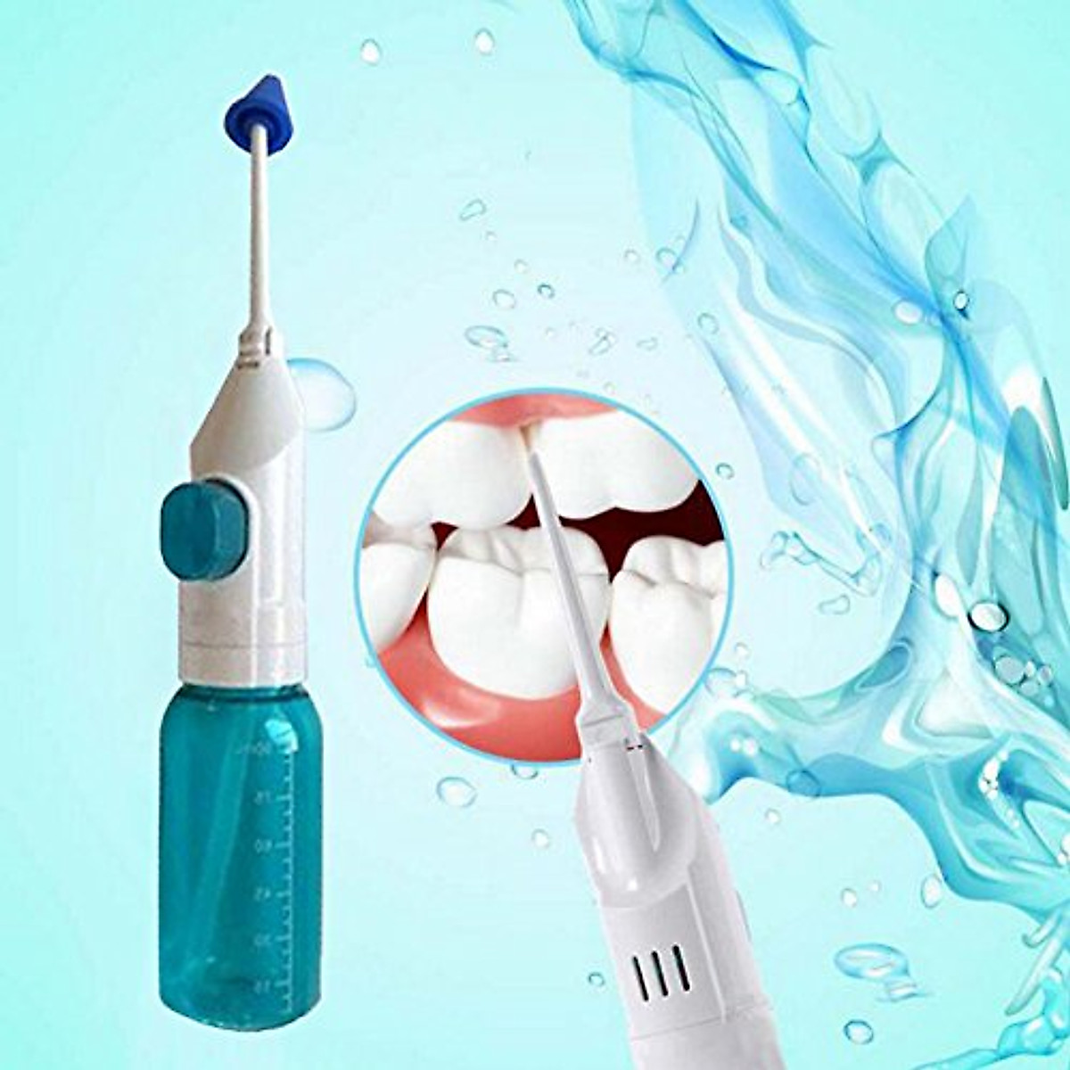 Portable Liquid Flosser, Cordless Travelling Liquid Jet Air Technology Dental Oral Irrigator or Air Flosser Liquid Pick for Teeth Cleaning