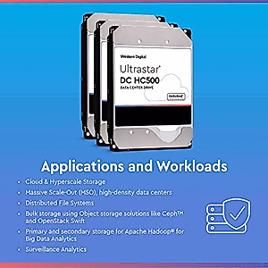 HGST WD Ultrastar DC HC530 14TB SATA 6Gb/s 3.5-Inch Data Center HDD - WUH721414ALE604 0F31152 (Renewed)
