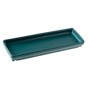 Amosfun Porcelain Platters Rectangular Serving Trays Porcelain Platter Snack Sushi Food Holder Storage Tray Dish for Parties (Green)