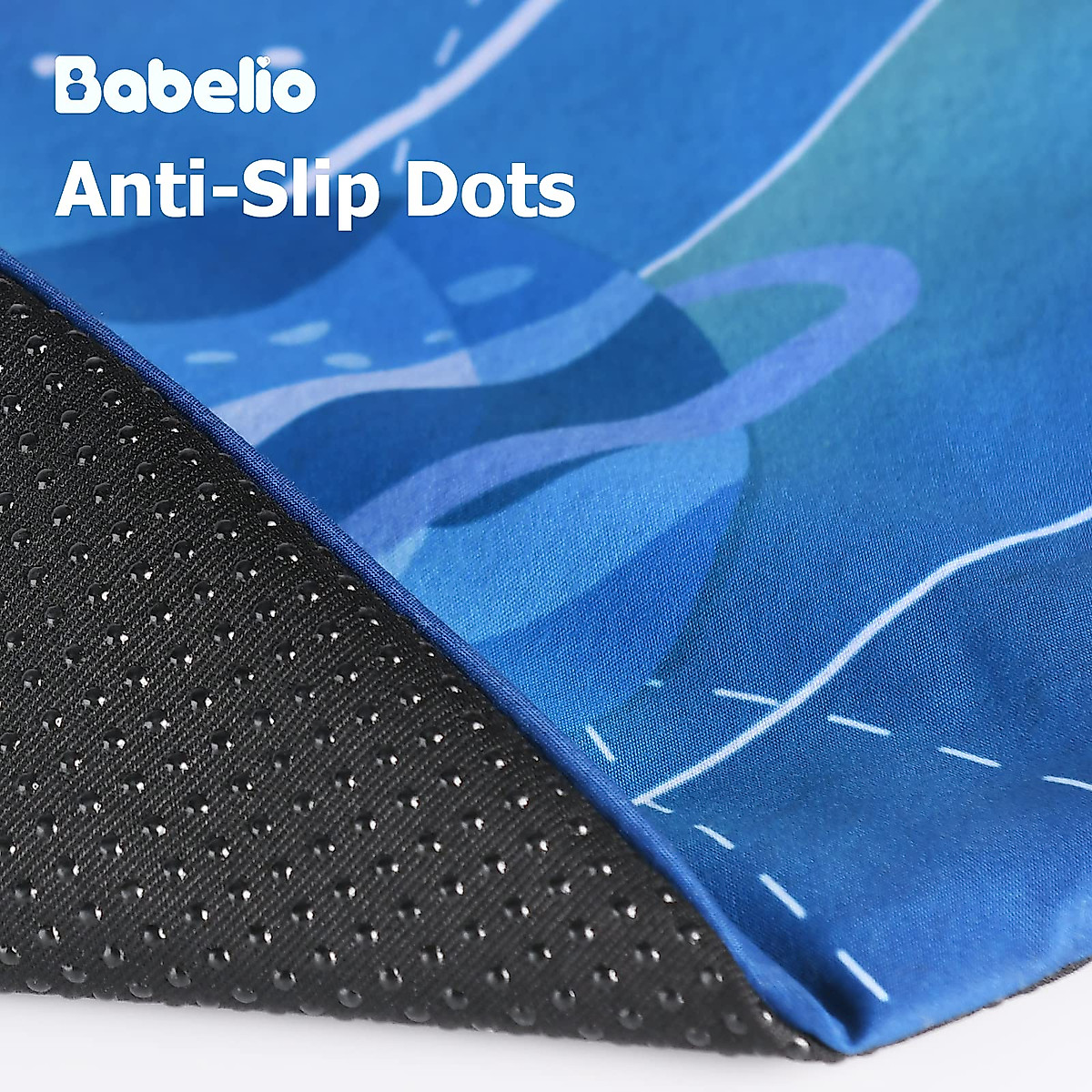 Babelio Baby Gym Mat & Tummy Time Water Mat 2 in 1, 3 Different Assembly Methods, 6 Activity Play Mat Toys, Sensory Development and Fun Experience for Infant, 33.5" x 33.5"