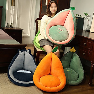 Kelendle Seat Cushion Plush Cat Lazy Sofa Office Chair Cushion Warm Floor Mat Cute Seat Pillow Cozy Floor Cushion with Backrest for Dining Room Bedroom Lumbar Support Pillow Health Building