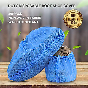 Disposable Boot & Shoe Covers 200 Pack (100 Pairs) Non-Slip, Durable, Indoor Protect Your Home, Floors and Shoes