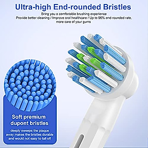 Replacement Heads Compatible with Oral B Braun, Sensitive Electric Toothbrush Heads Precision Refills for 7000, Sensitive Gum Care, Gentle Clean, OralB Pro 1000, 9600, 500, 3000, 8000, Plus (6 Count)