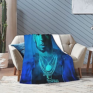ISHAANAV Anuel Music and AA Throw Blanket for Couch Sofa Fluffy Microfiber Fleece Throw Soft, Cozy, Lightweight Anuel Music and AA