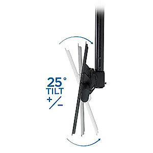 Mount-It! TV Ceiling Mount Bracket, Adjustable Height Full Motion 360 Deg Rotation Tilting Swiveling for Flat Panel LCD LED OLED Plasma TVs, Fits up to 75 Inch TVs, 110 Pound Capacity, Black (MI-509B)