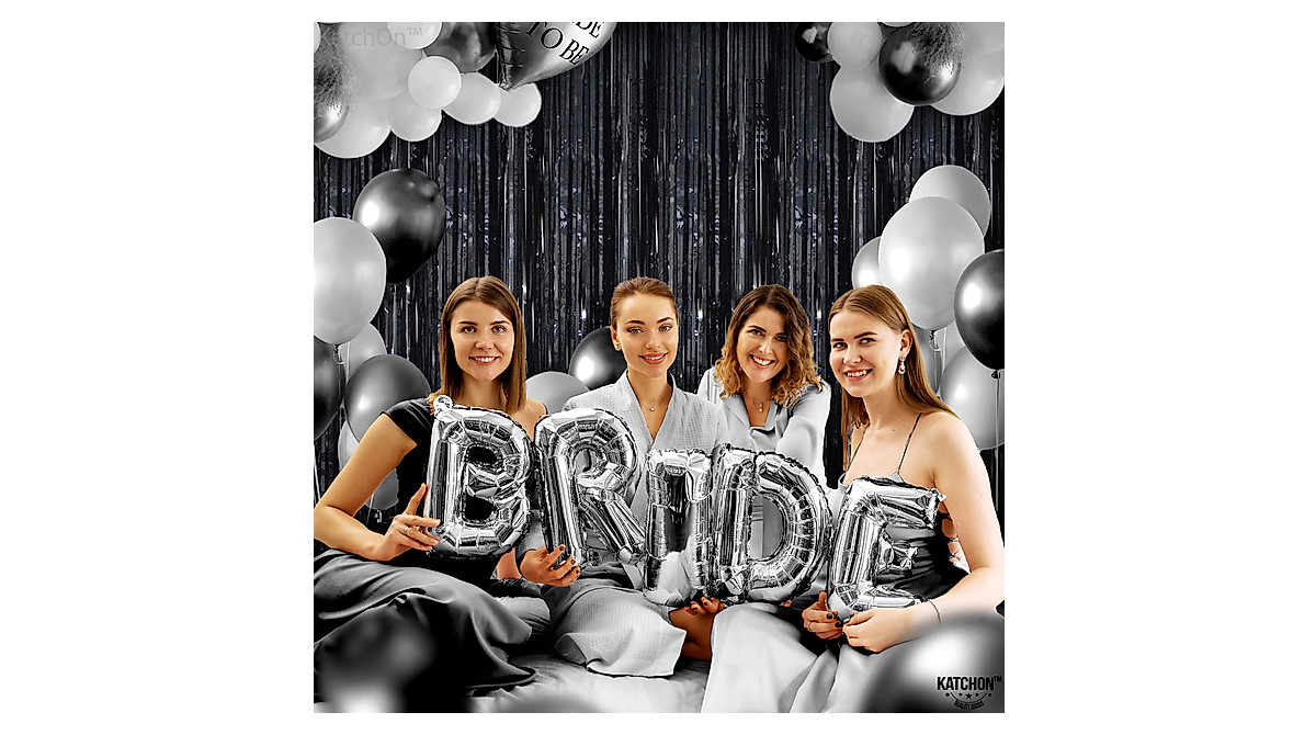 Black Foil Fringe Curtain for Elegant Party & Graduation Decor