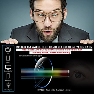 HIYANJN Frameless Reading Glasses Blue Light Blocking Rimless Computer Reader For men Lightweight Eyeglasses(3-Pack,1.50)