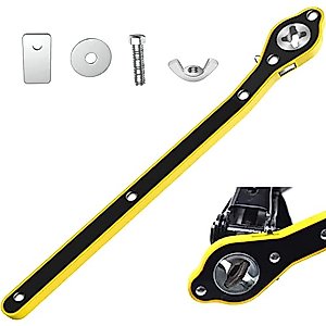 𝐉𝐚𝐜𝐤 𝐖𝐫𝐞𝐧𝐜𝐡, Auto Labor-Saving Car Jack Ratchet Wrench for Scissor Jack Metal Scissor Jack Wrench Garage Tire Wheel Lug Wrench Lift Speed Handle Tool Fit for Small Cars SUVs and Vans