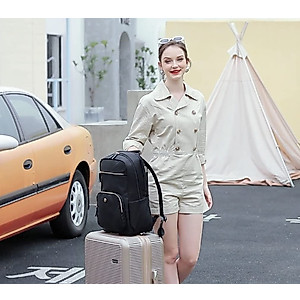 QHRIDS Travel Laptop Backpack 15.6 Inch Anti Theft Work Laptop Bag Large College Water Resistant Casual Daypacks Business Hiking Computer Backpacks for Women