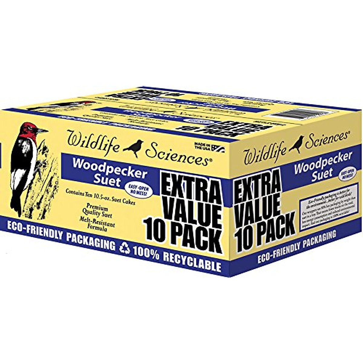 Woodpecker Suet Cake 10 Pack for Wild Birds