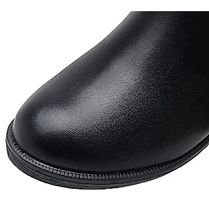 Apakowa Kids Girls Chelsea Boots Fashion Combat Boots Side Zipper Booties (Little Kid/Big Kid)